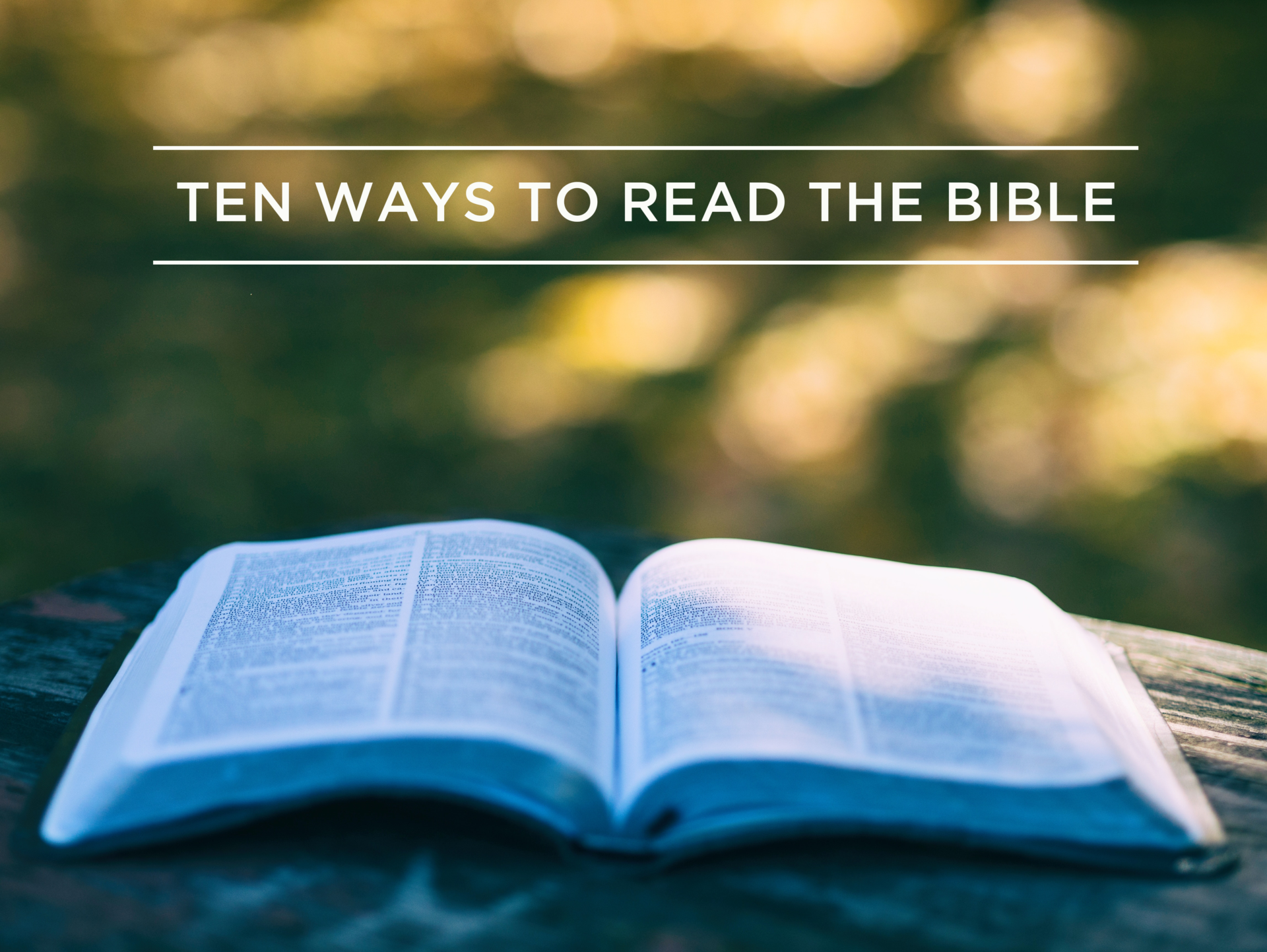 Ways To Read The Bible